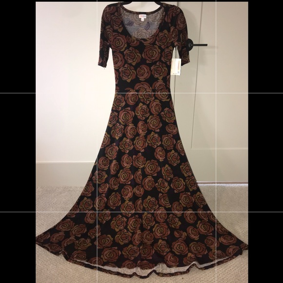 LuLaRoe | Dresses | Lularoe Ana Dress Roses | Poshmark